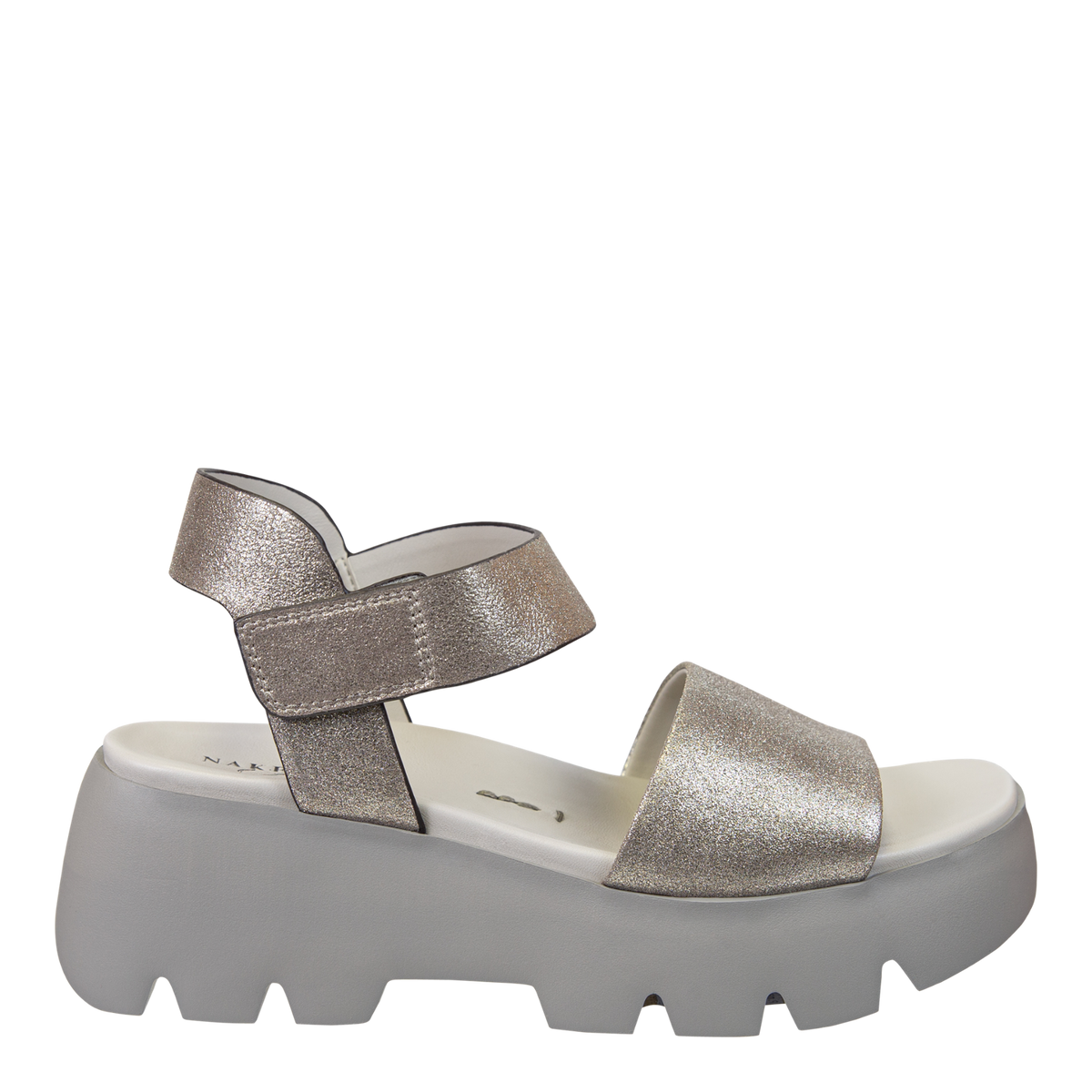 NAKED FEET - ALLOY in SILVER Platform Sandals – Pumps Boutique